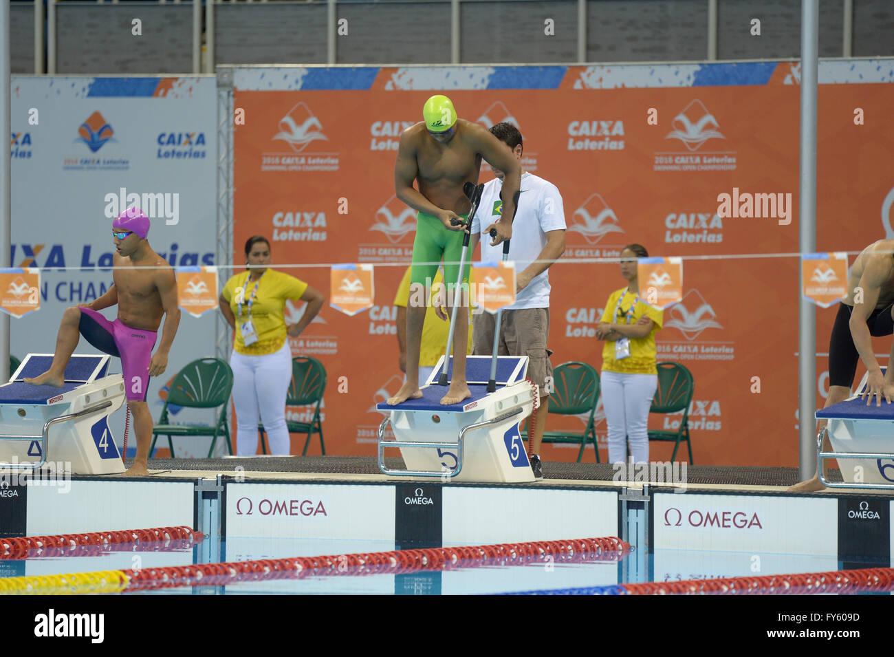 RIO DE JANEIRO, Brazil - 04/22/2016: SWIMMING Paralympic - Photo during ...