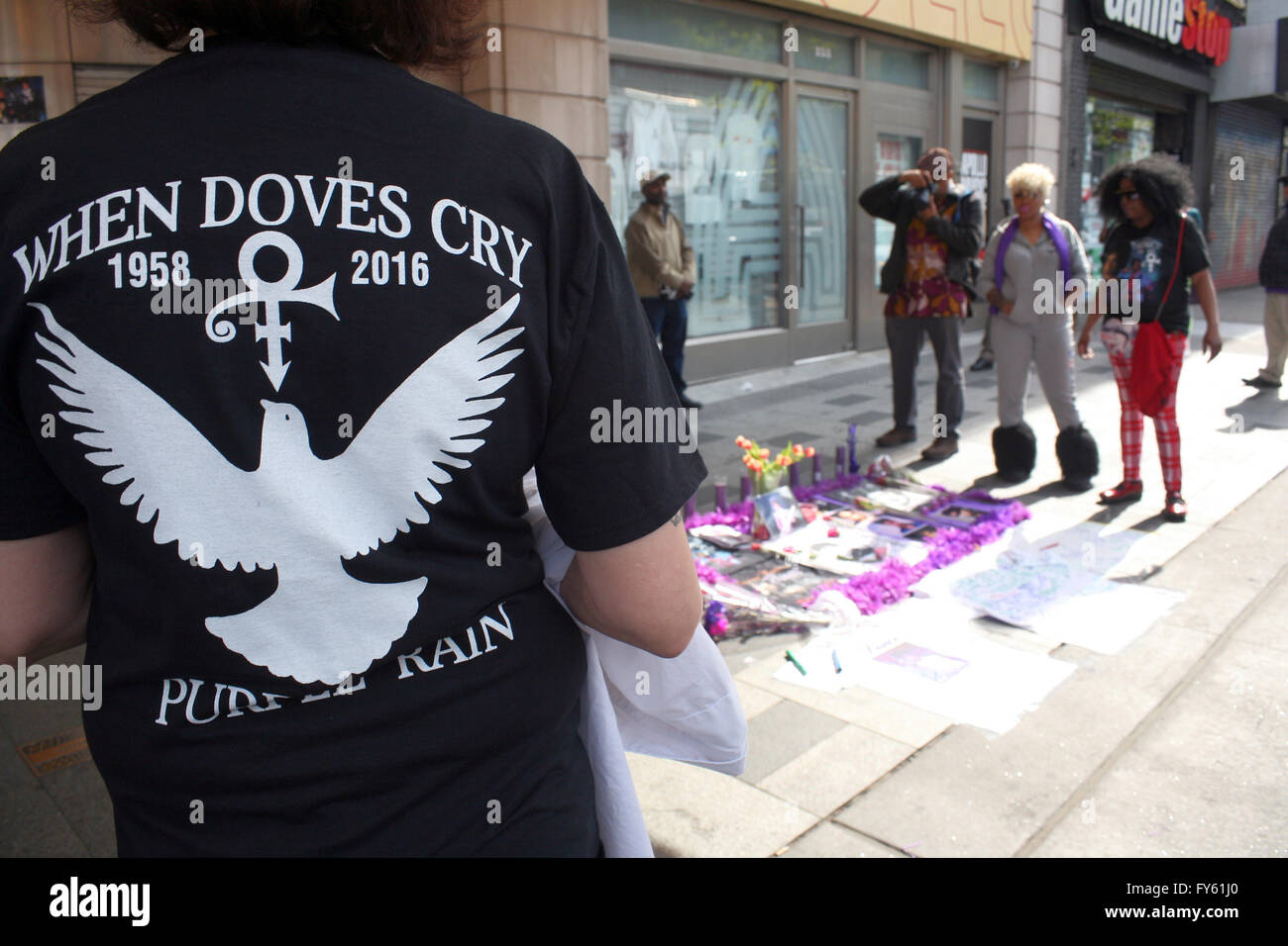 Prince Sidewalk Memorial at the Apollo Theater, Harlem, New York City ...