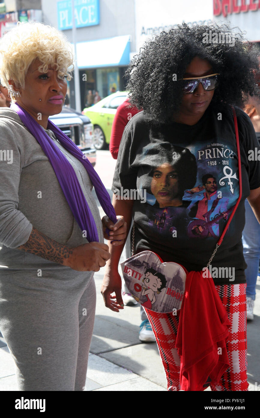 Prince Sidewalk Memorial at the Apollo Theater, Harlem, New York City ...