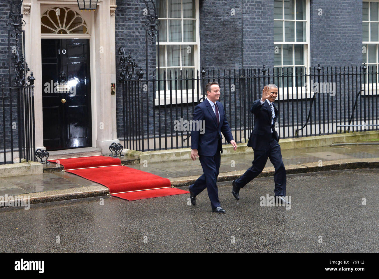 Downing Street, London, UK. 22nd April 2016. President Obama visits ...