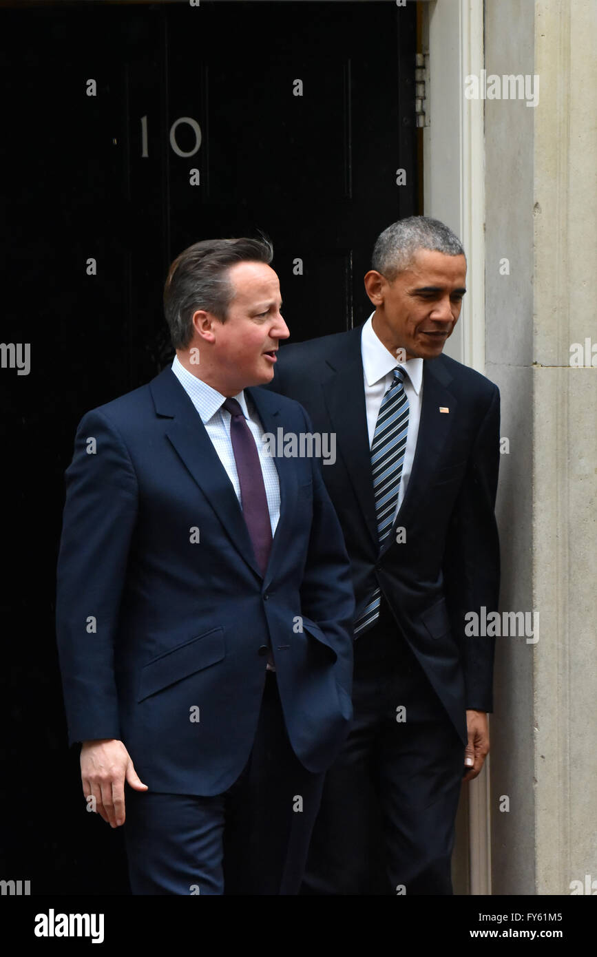 Downing Street, London, UK. 22nd April 2016. President Obama visits ...