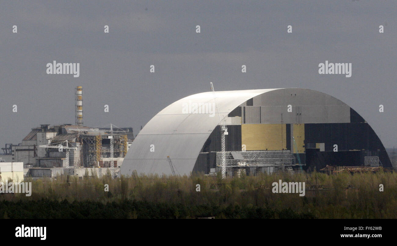 April 22, 2016 - A picture taken on April 22, 2016 shows the Chernobyl ...