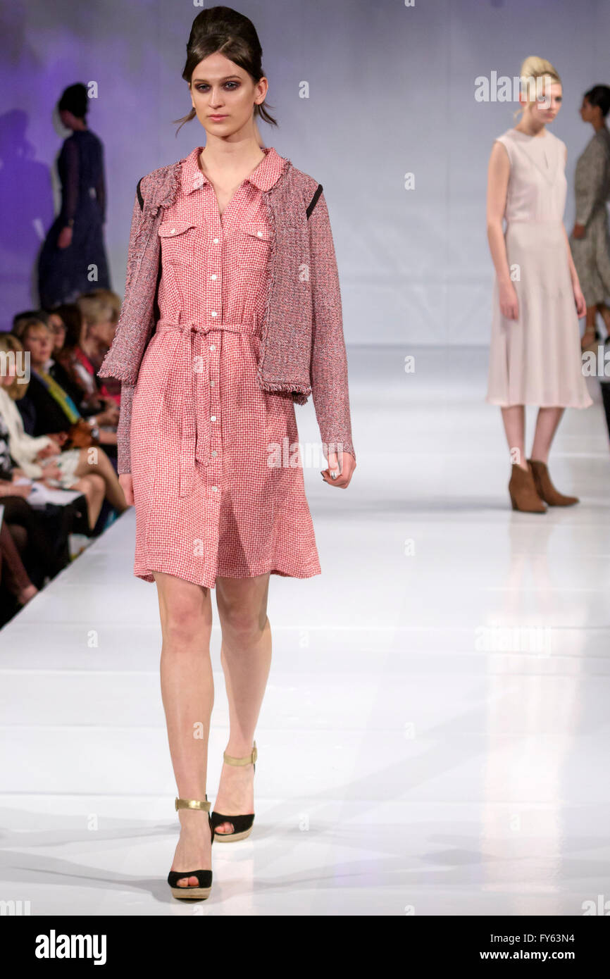 Bath, UK, 22nd April, 2016. Models are pictured taking to the catwalk ...