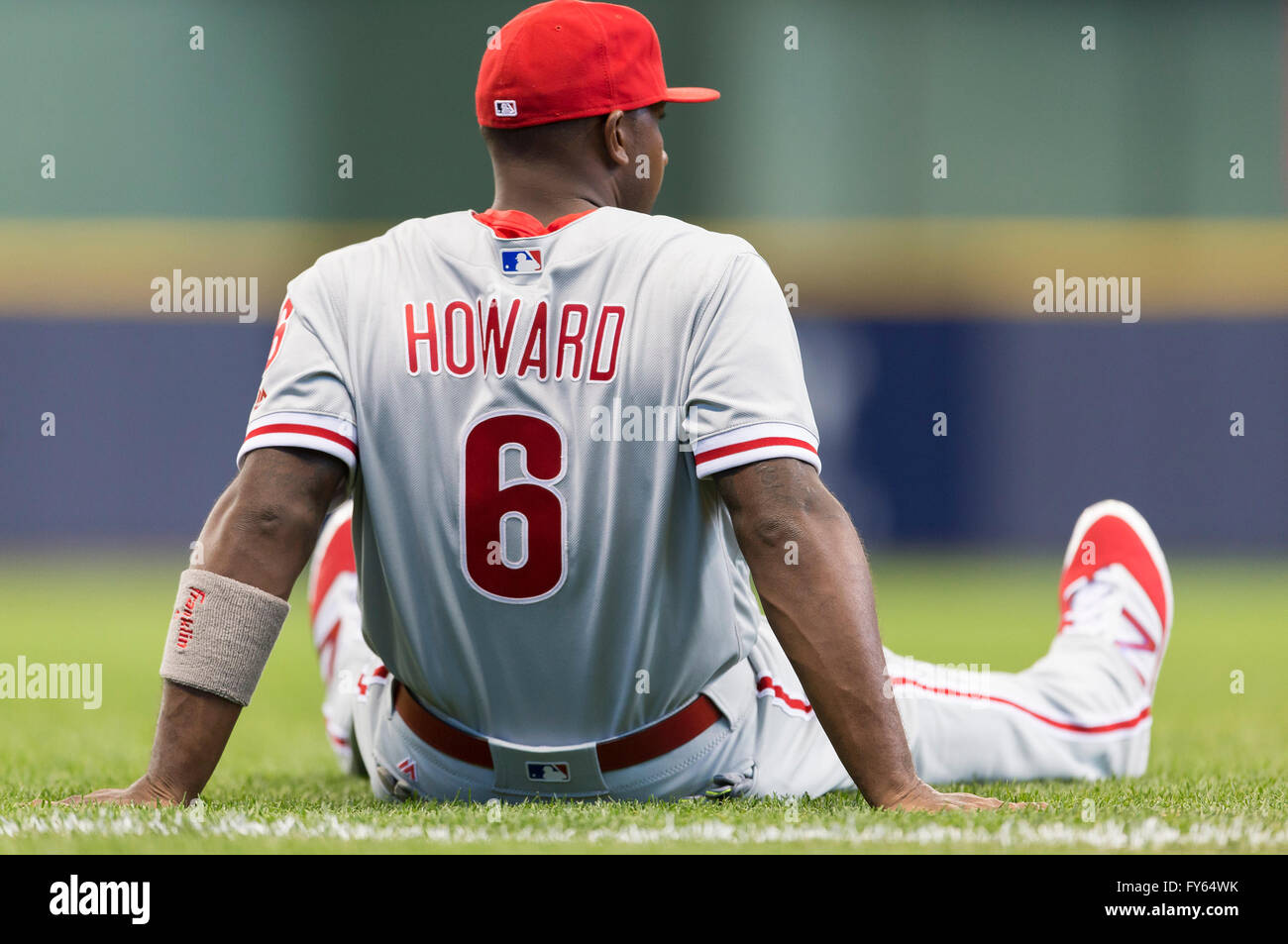 Milwaukee, WI, USA. 22nd Apr, 2016. Philadelphia Phillies first baseman ...