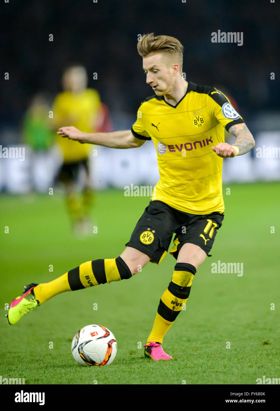 Berlin, Germany. 20th Apr, 2016. Dortmund's Marco Reus in action during ...