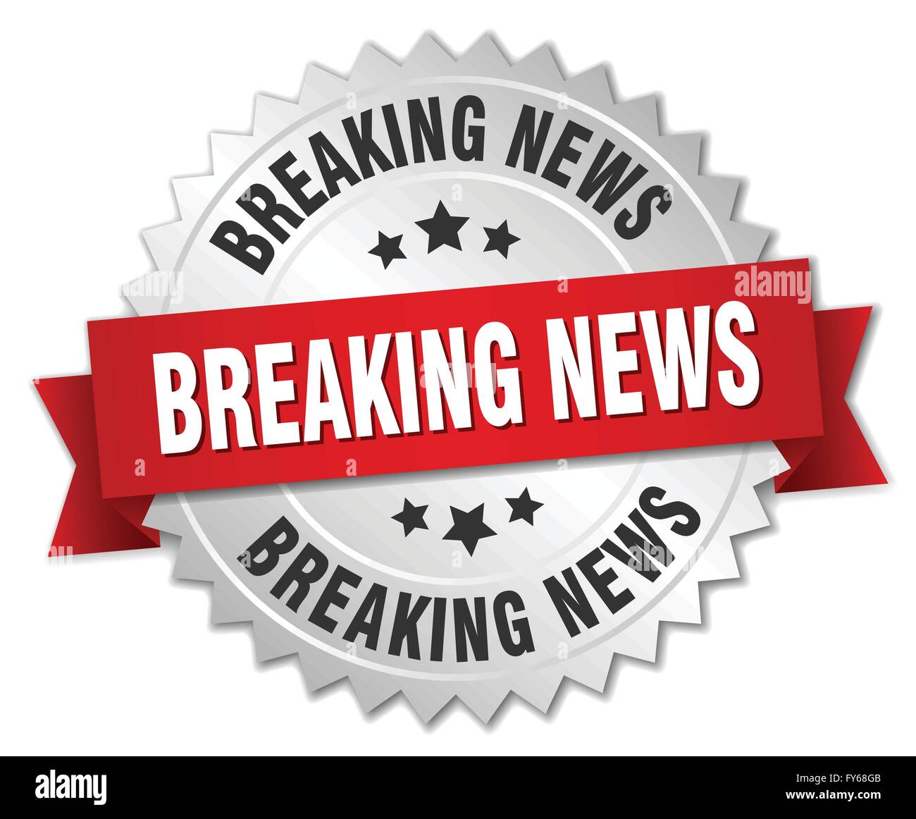 News 3d silver badge hi-res stock photography and images - Alamy