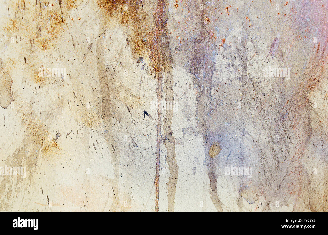 abstract painting with blurry and stained structure. metal rust effect ...