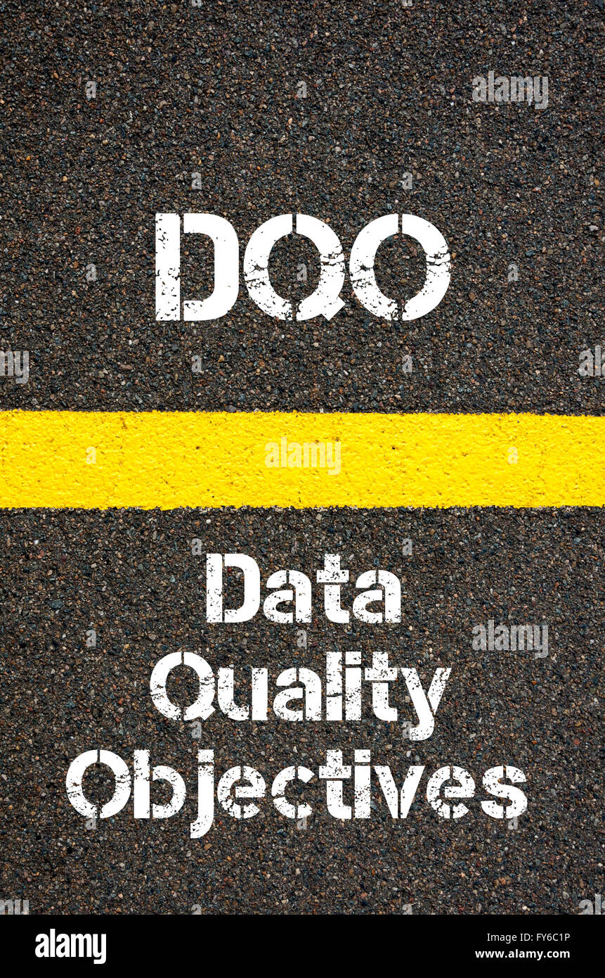 Concept image of Business Acronym DQO Data Quality Objectives written ...