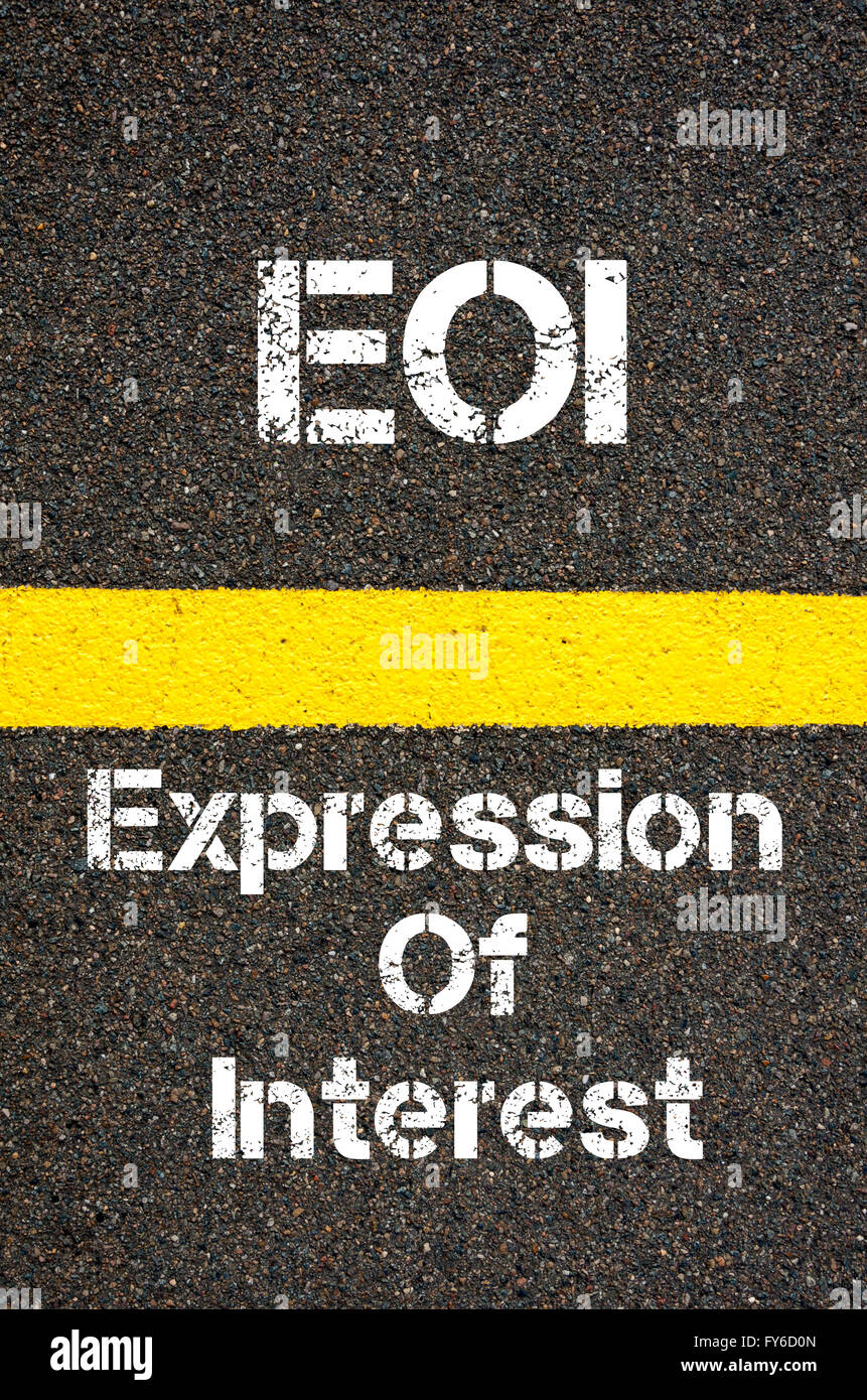 Concept image of Business Acronym EOI Expression Of Interest written ...