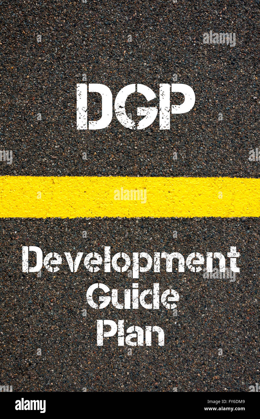 Concept image of Business Acronym DGP Development Guide Plan written ...