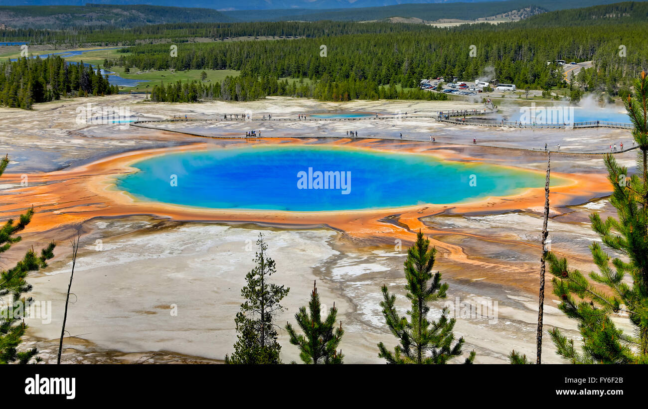 Grand Prismatic Spring - Yellowstone Stock Photo - Alamy