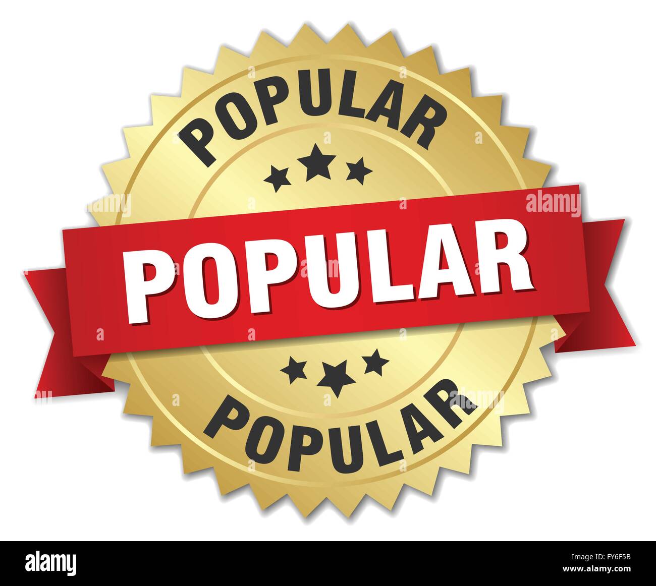 popular 3d gold badge with red ribbon Stock Vector Image & Art - Alamy