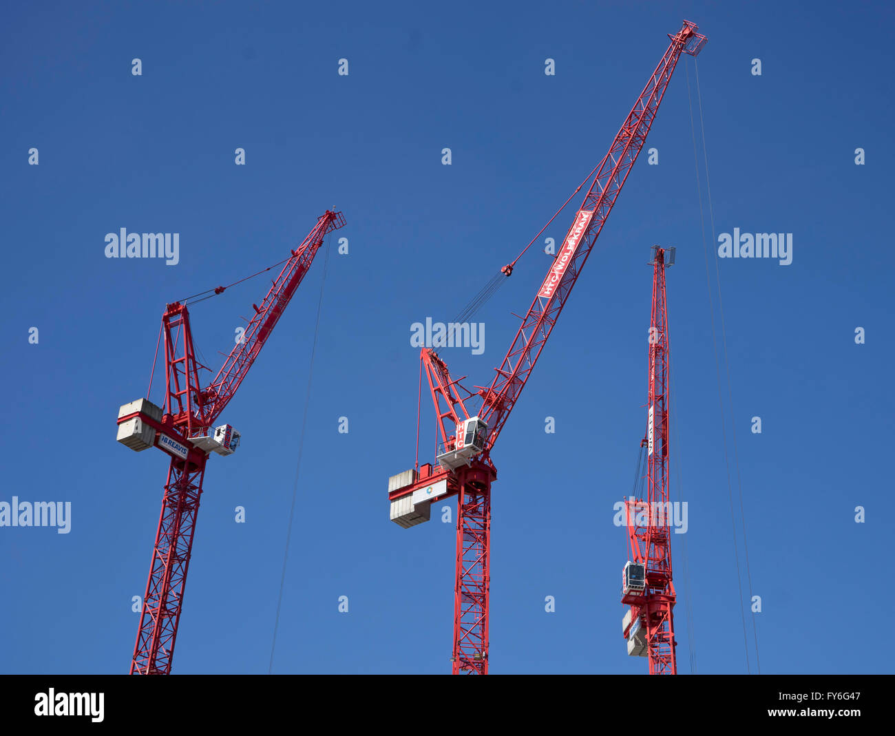 Construction cranes in london hi-res stock photography and images - Alamy