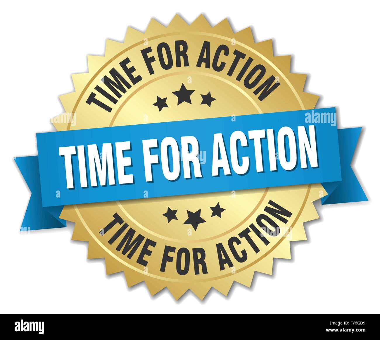 Time action ribbon label hi-res stock photography and images - Alamy