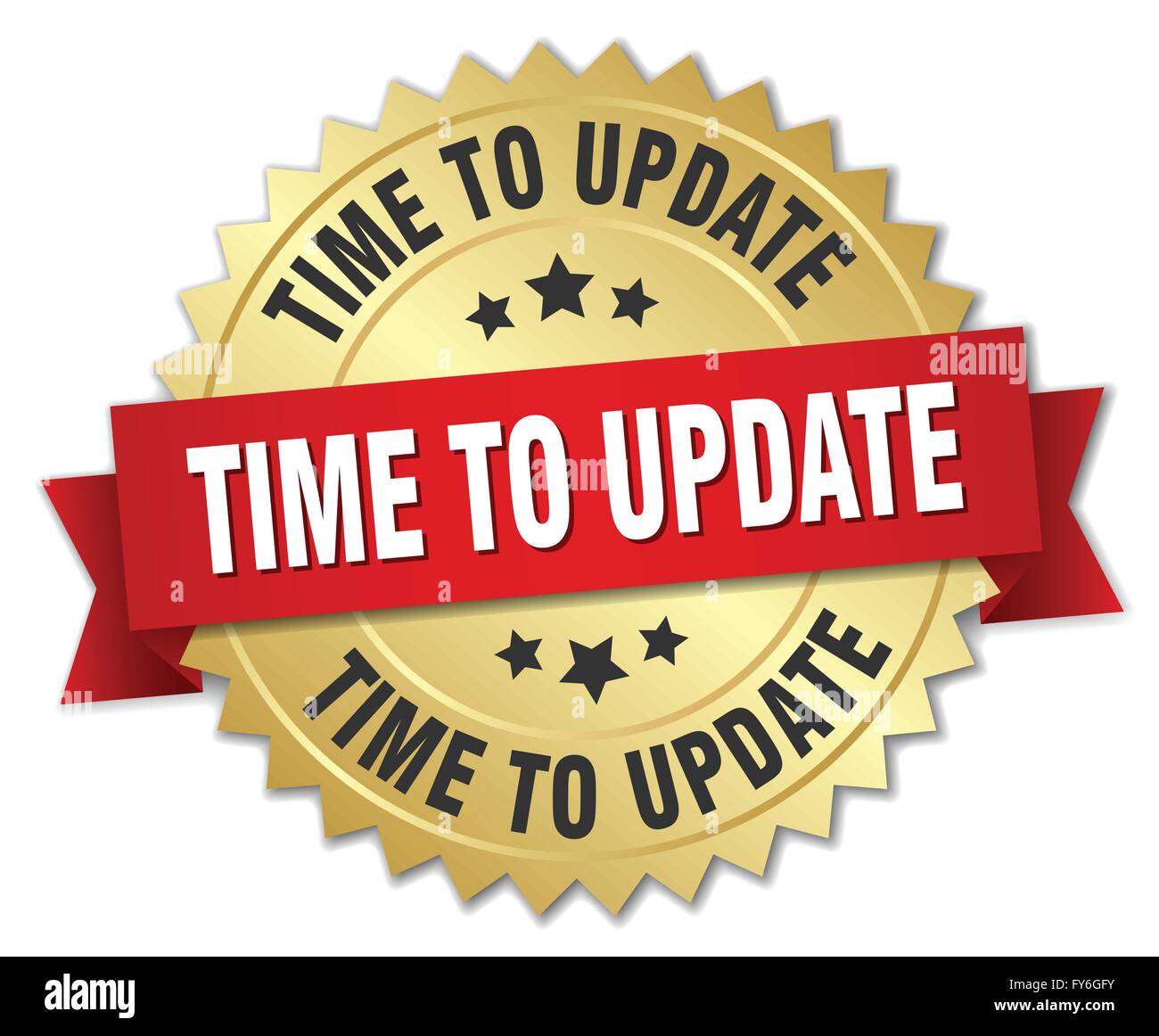 Time update red round hi-res stock photography and images - Alamy