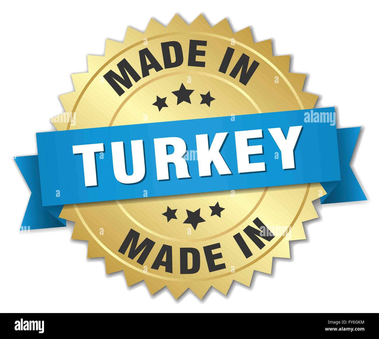 Made in turkey round seal hi-res stock photography and images - Alamy