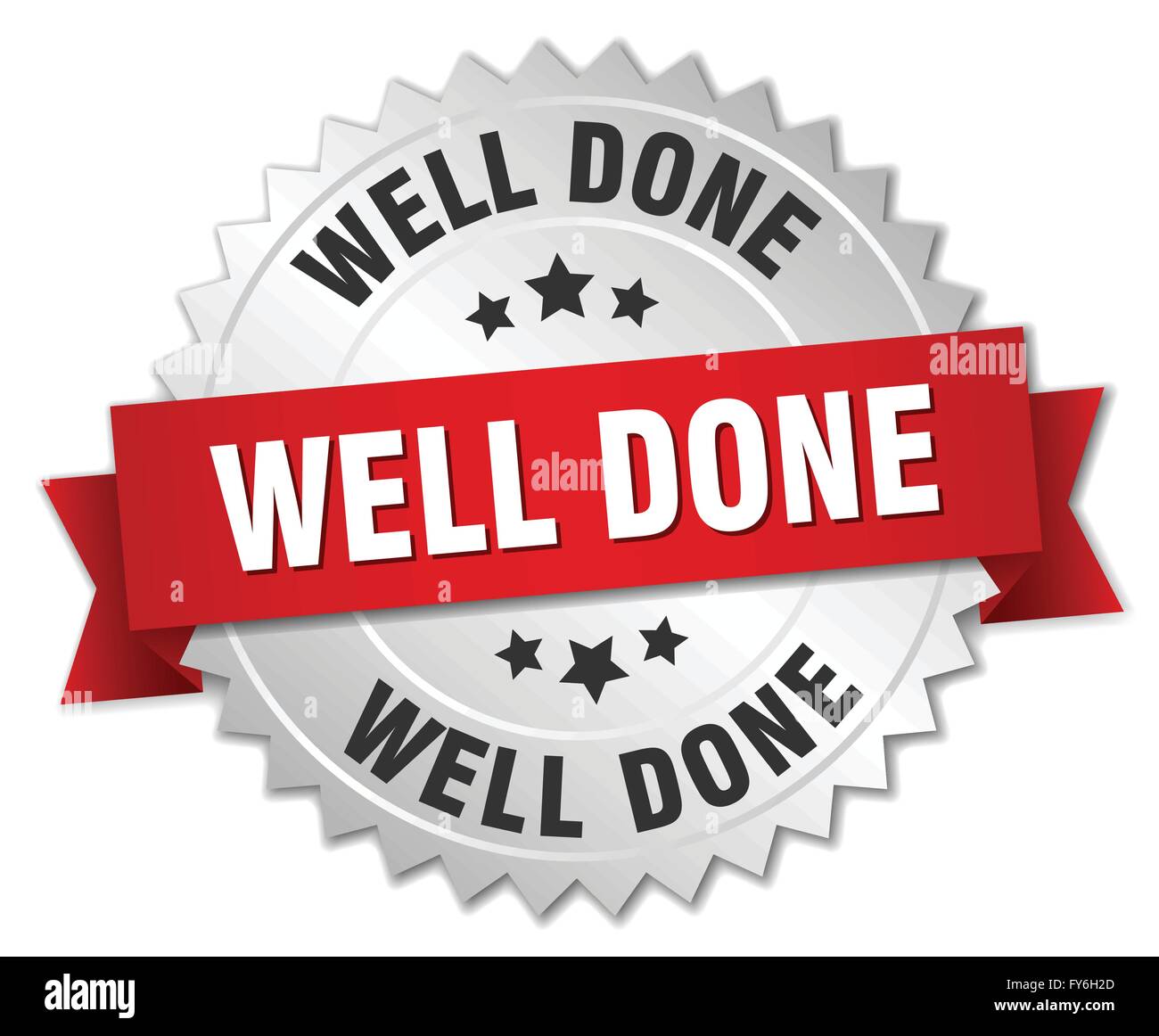 Well done badge Stock Vector Images - Alamy