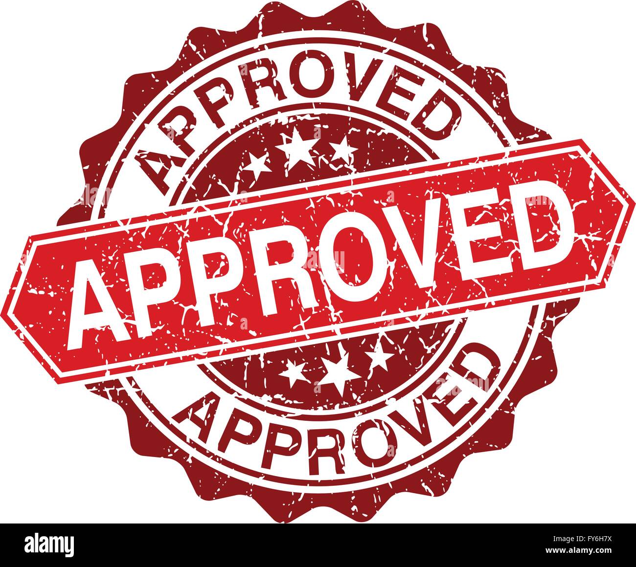 Approved red vintage stamp isolated on white background Stock Vector ...