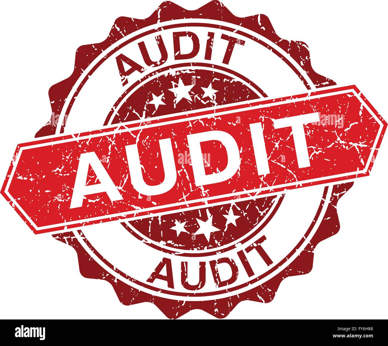 Audit red vintage stamp isolated on white background Stock Vector Image ...