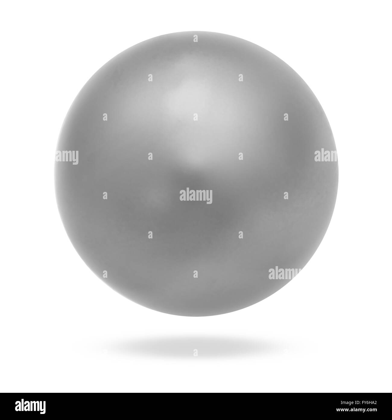 Silver sphere, abstract decoration, isolated on white background Stock ...
