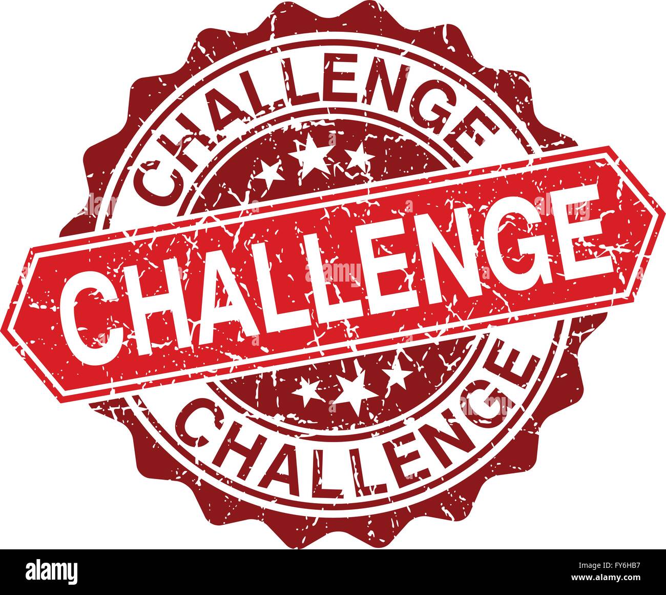 Challenge red vintage stamp isolated on white background Stock Vector ...