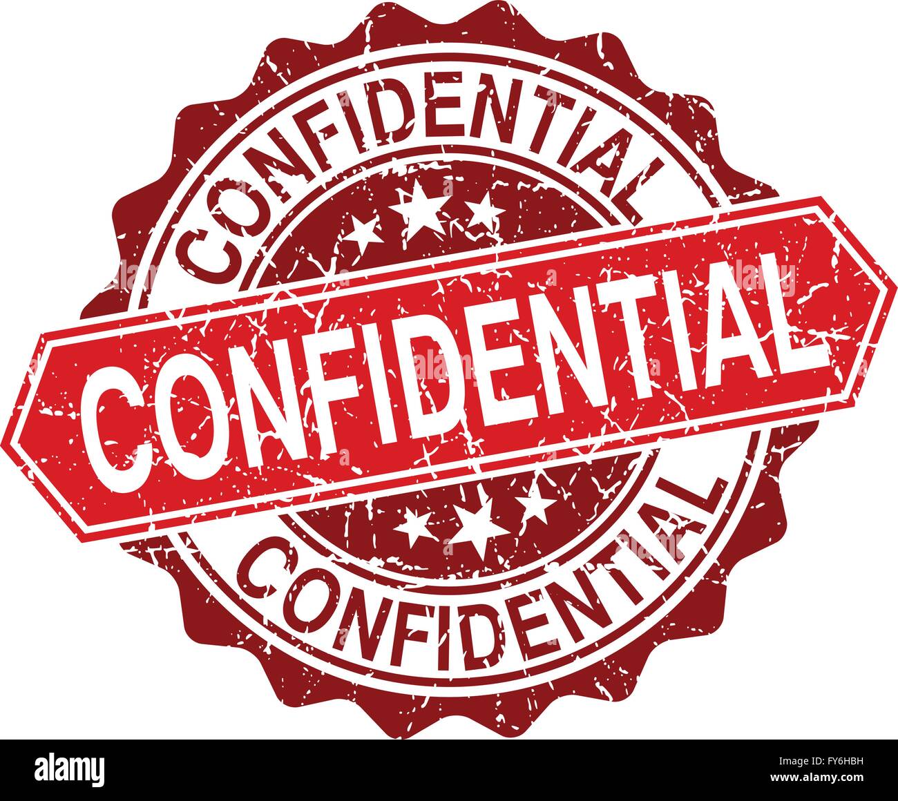 Confidential red vintage stamp isolated on white background Stock ...