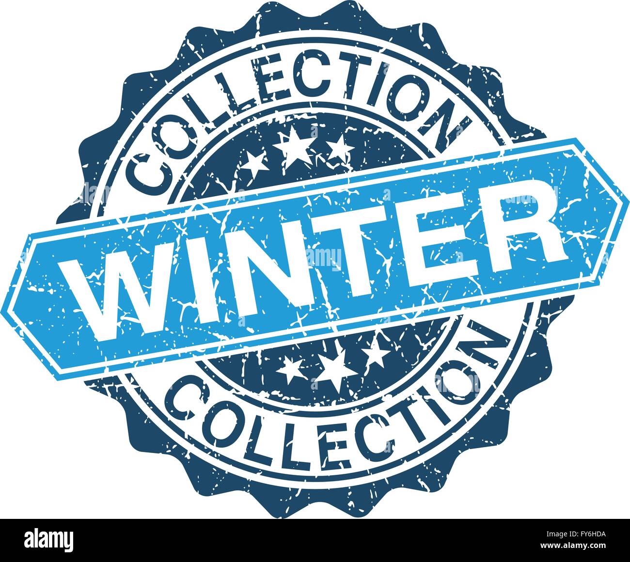 Winter collection grungy stamp isolated on white background Stock ...