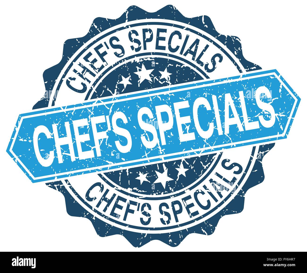chef's specials blue round grunge stamp on white Stock Vector Image ...