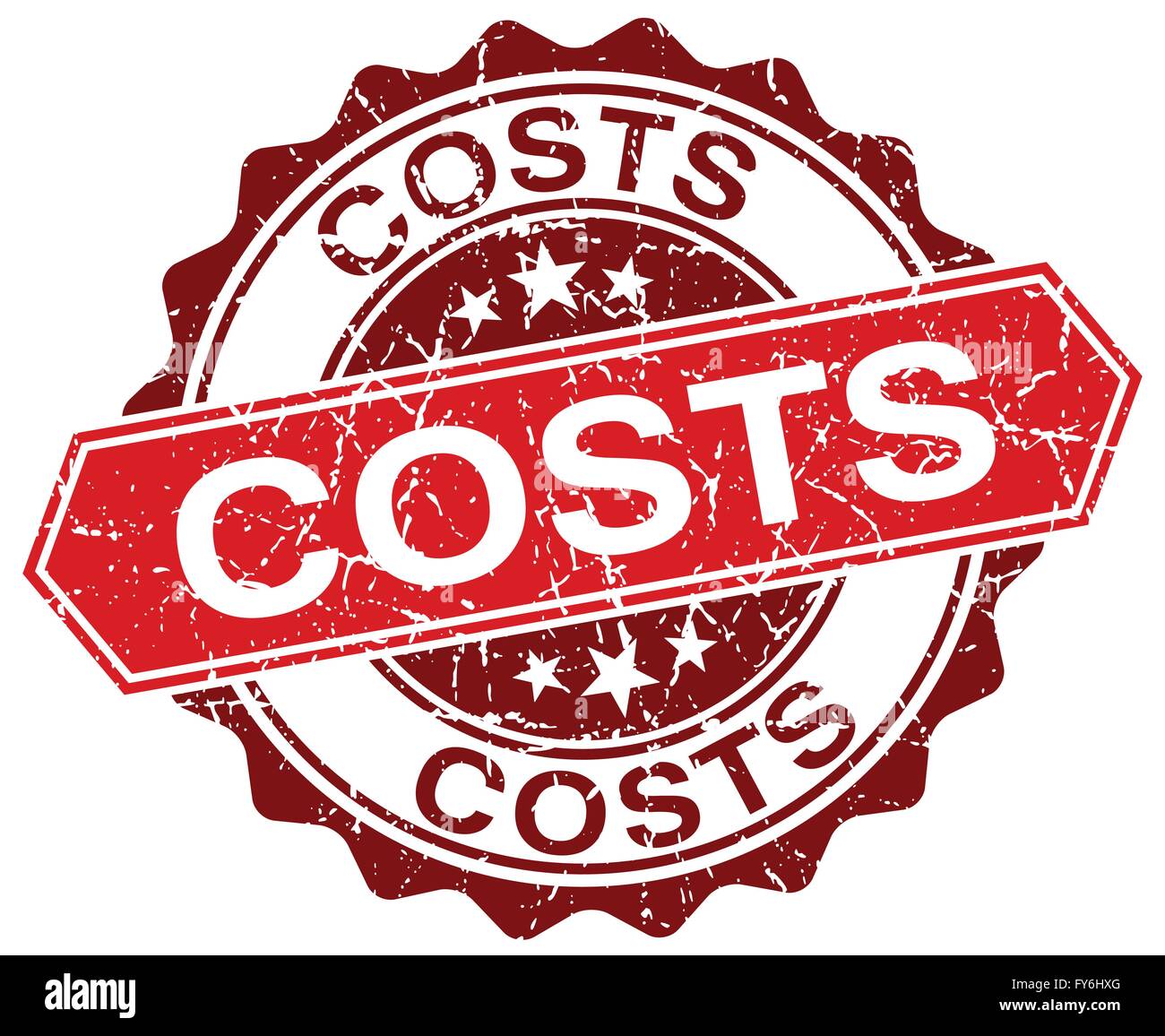 costs red round grunge stamp on white Stock Vector Image & Art - Alamy