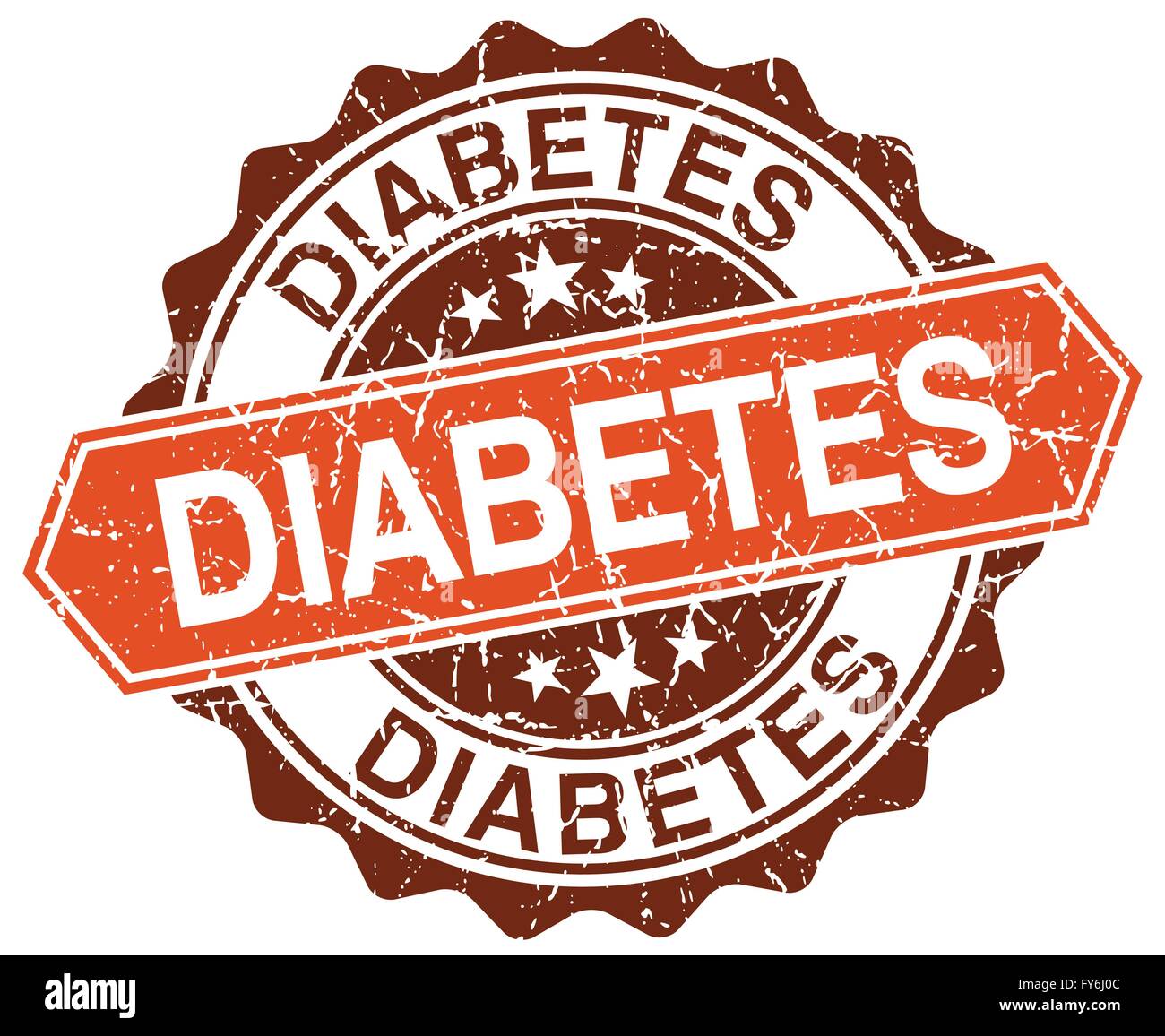 diabetes orange round grunge stamp on white Stock Vector Image & Art ...
