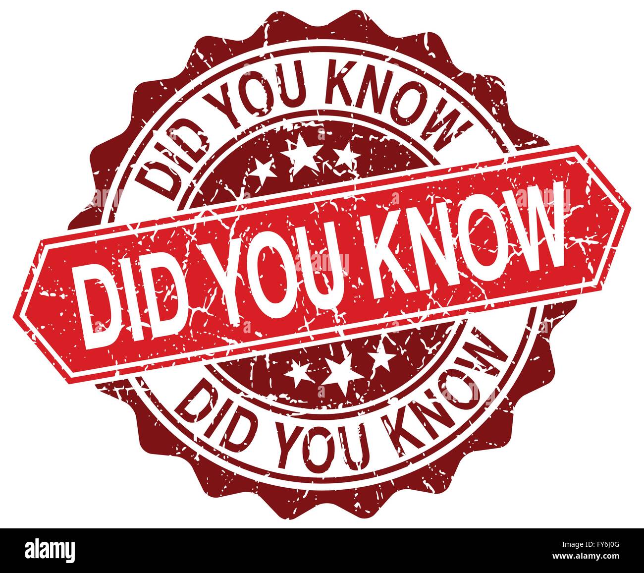 did you know red round grunge stamp on white Stock Vector Image & Art ...