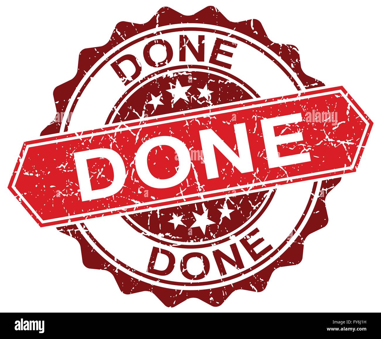 done red round grunge stamp on white Stock Vector Image & Art - Alamy