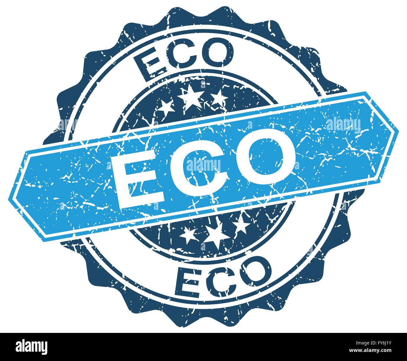 eco blue round grunge stamp on white Stock Vector Image & Art - Alamy