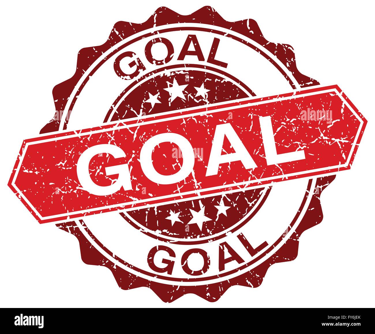 goal red round grunge stamp on white Stock Vector Image & Art - Alamy
