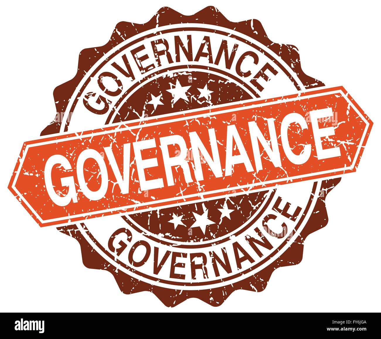 governance orange round grunge stamp on white Stock Vector Image & Art ...