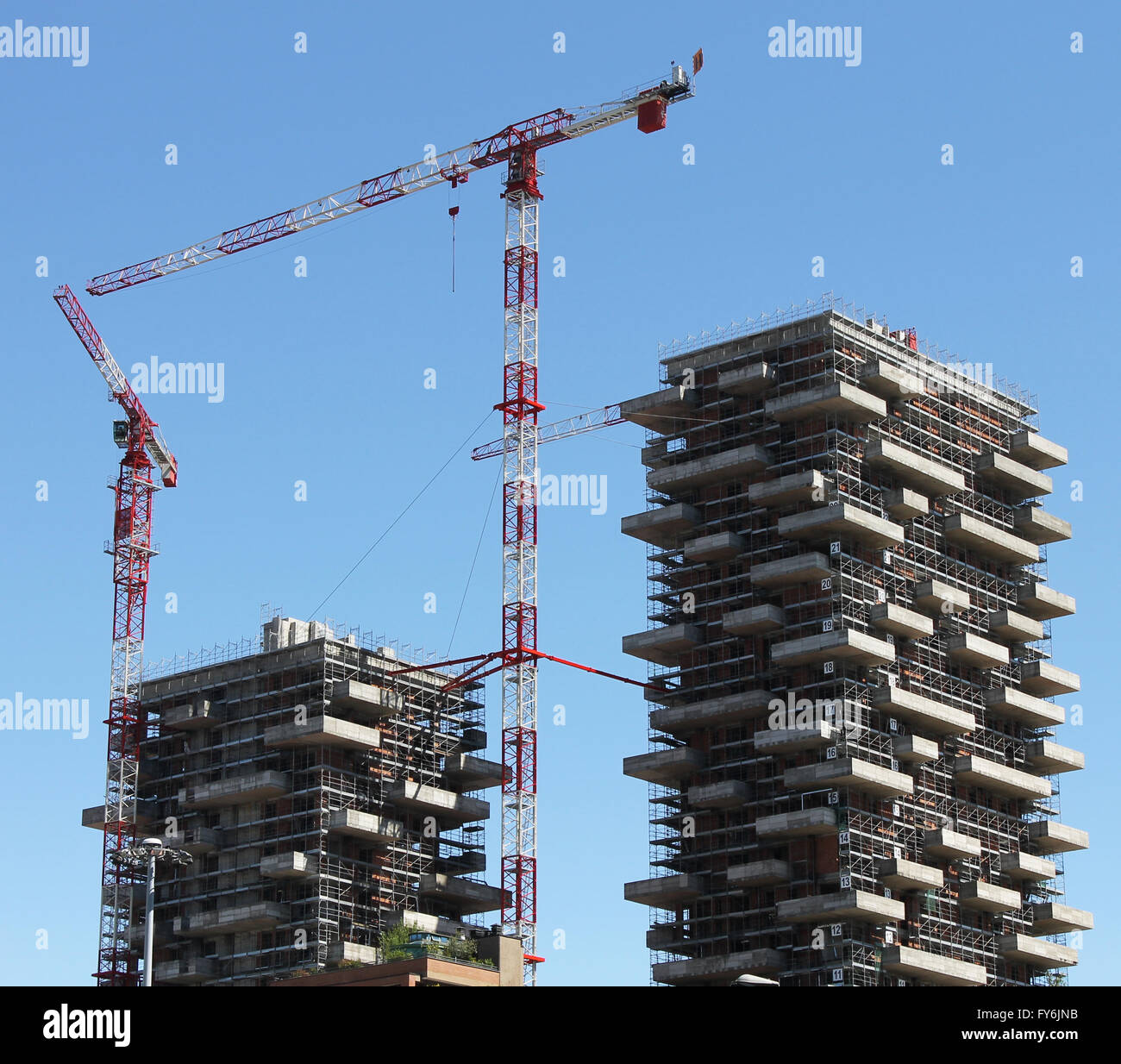 Construction site modern buildings, industry and architecture concepts ...