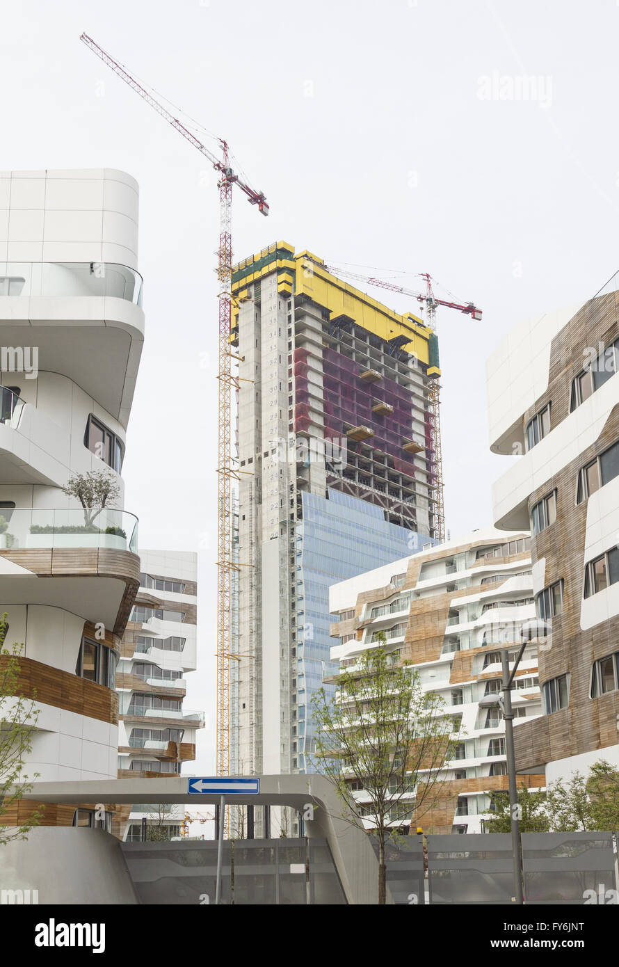 Construction site modern buildings, industry and architecture concepts ...