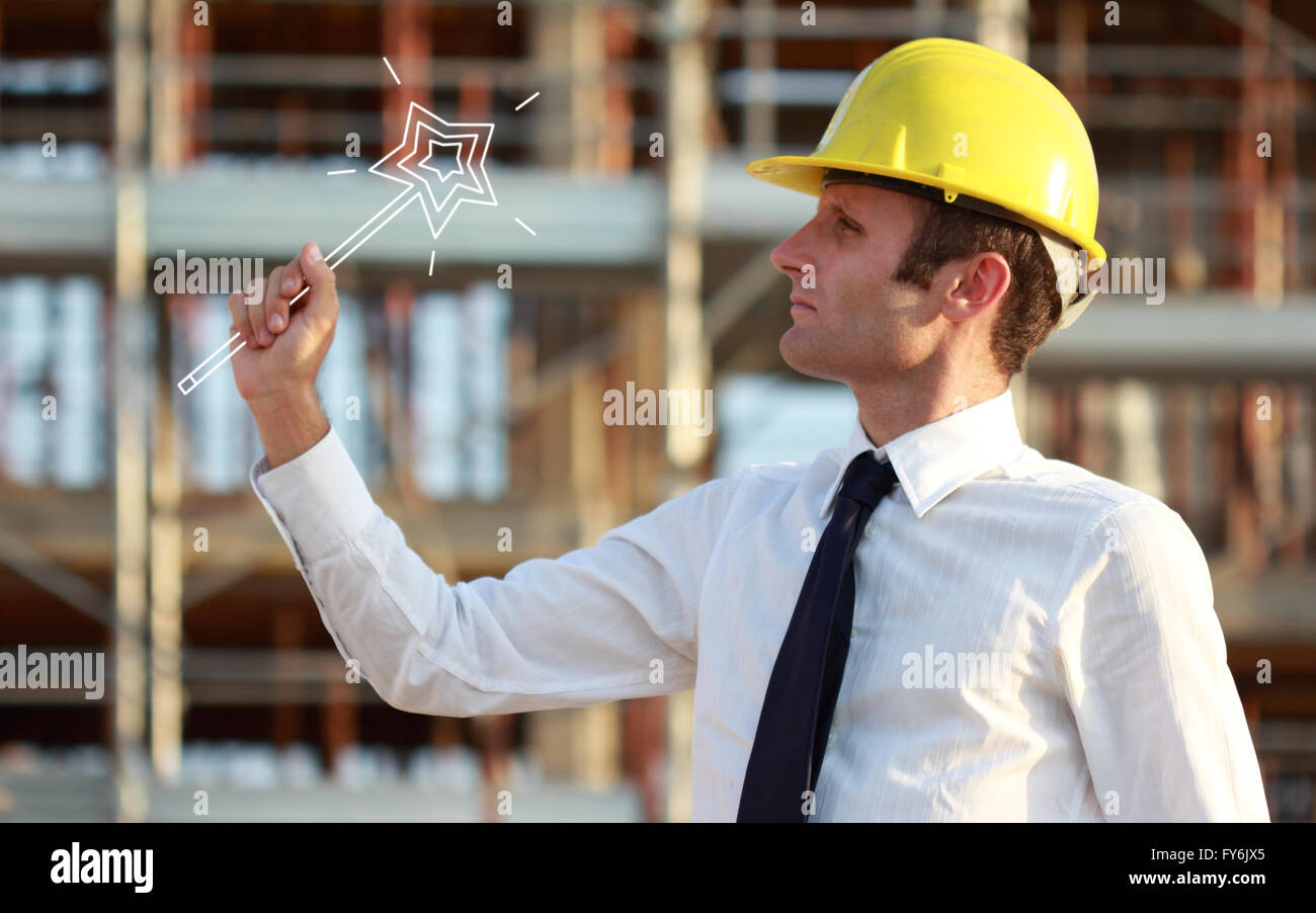 Builder manager at work. industrial concepts Stock Photo - Alamy