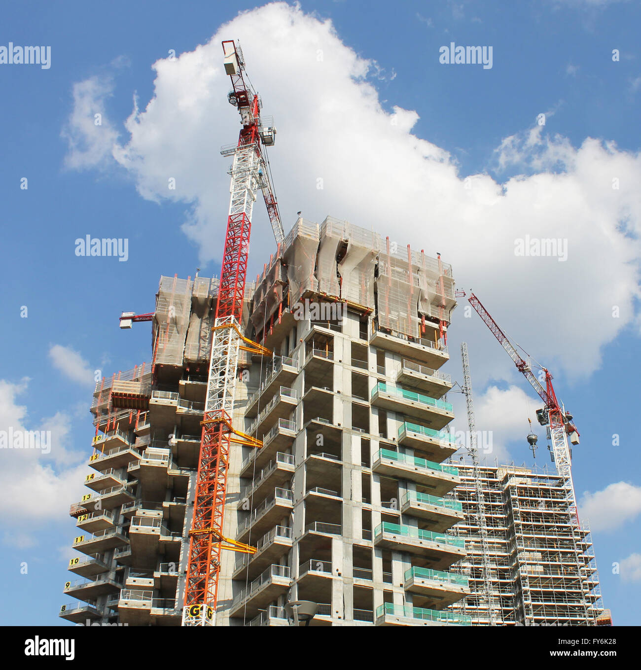 Construction site modern buildings, industry and architecture concepts ...