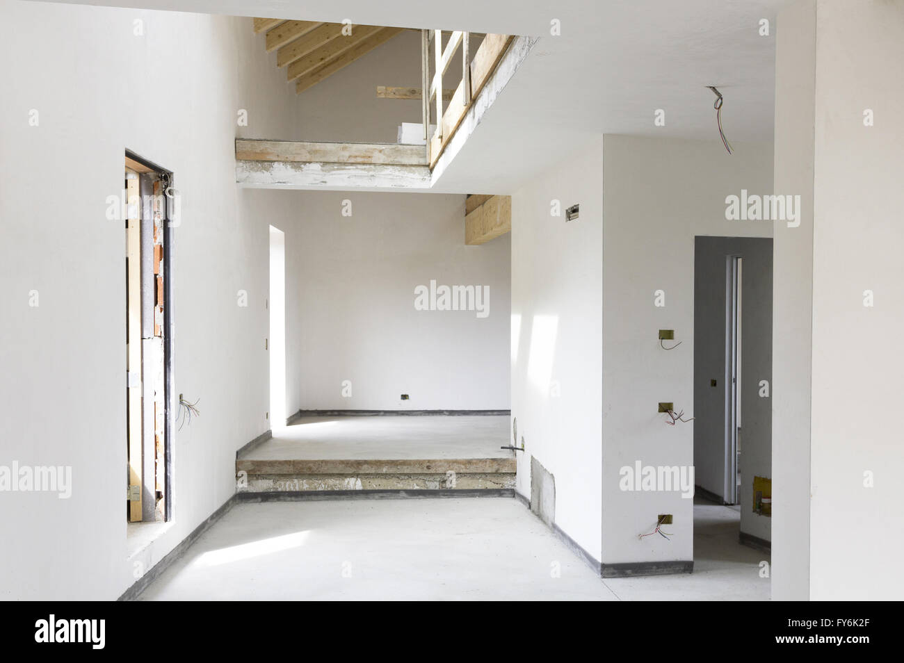 Modern villa construction site, architecture and design Stock Photo - Alamy