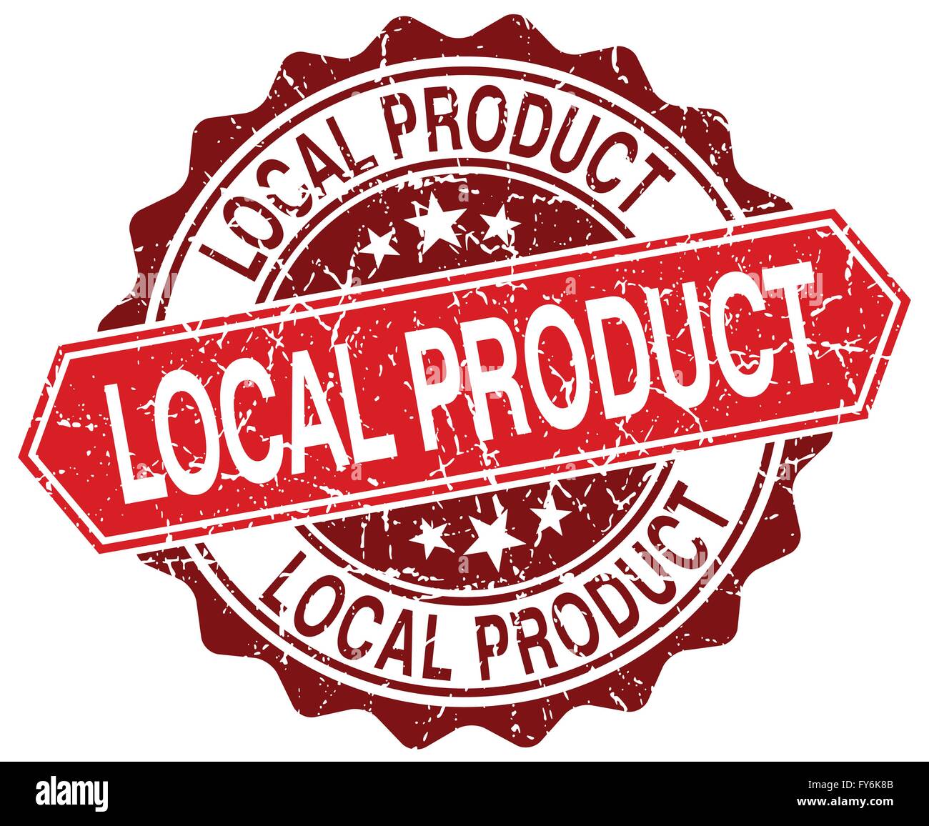local product red round grunge stamp on white Stock Vector Image & Art ...