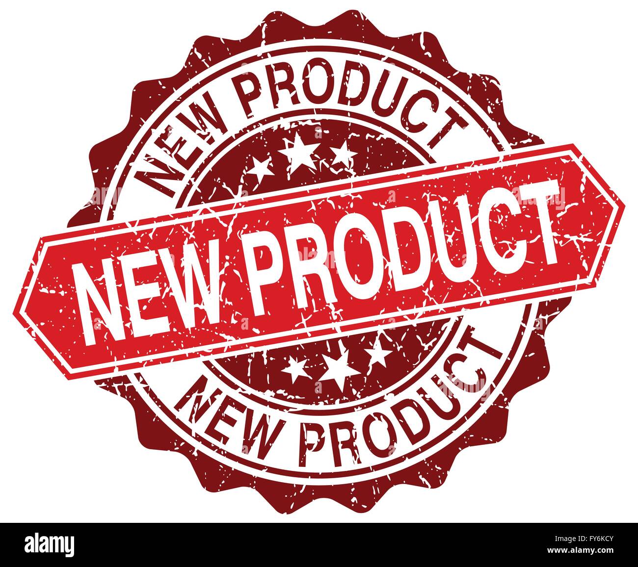 new product red round grunge stamp on white Stock Vector Image & Art ...