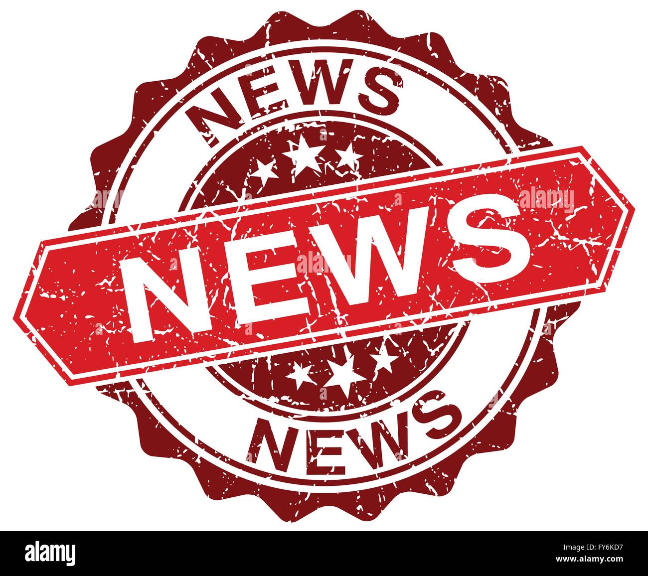 news red round grunge stamp on white Stock Vector Image & Art - Alamy