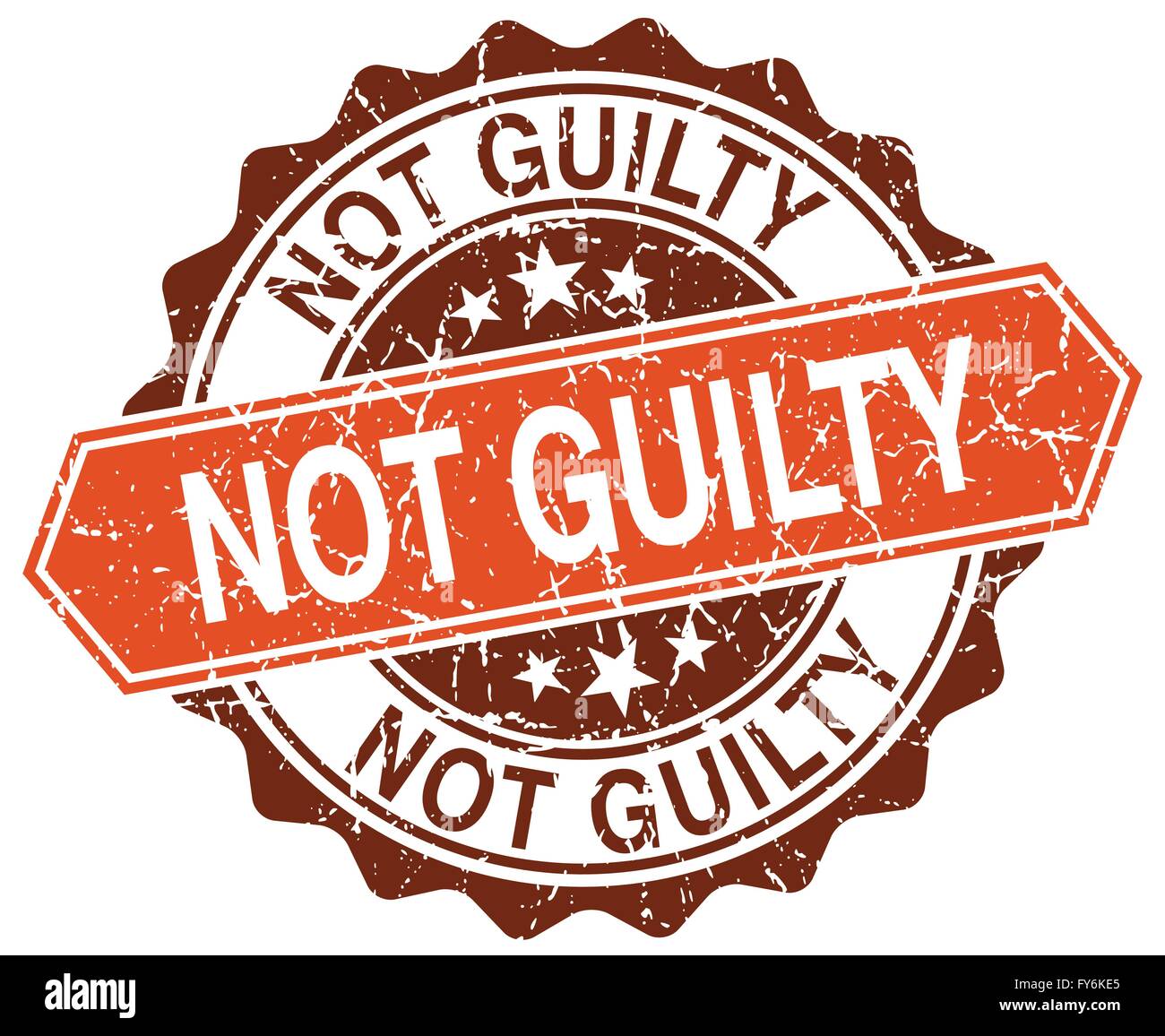 not guilty orange round grunge stamp on white Stock Vector Image & Art ...