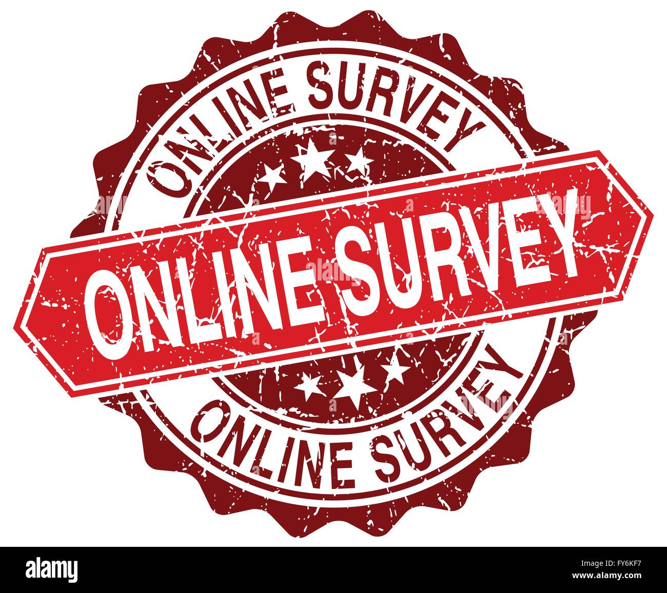 online survey red round grunge stamp on white Stock Vector Image & Art ...