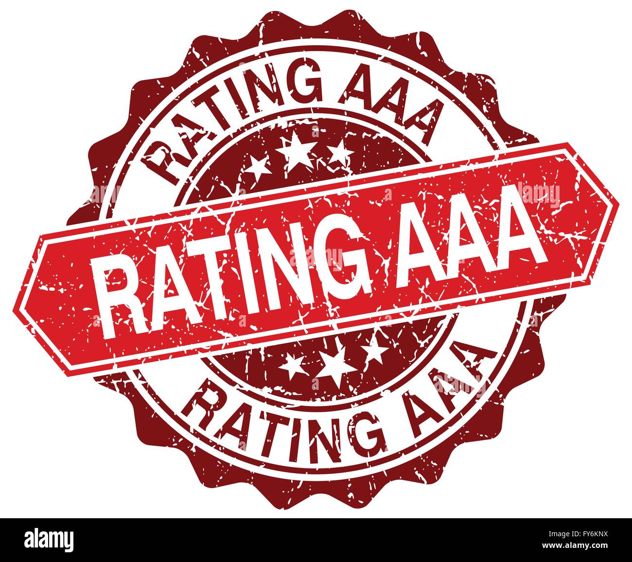 rating aaa red round grunge stamp on white Stock Vector Image & Art - Alamy