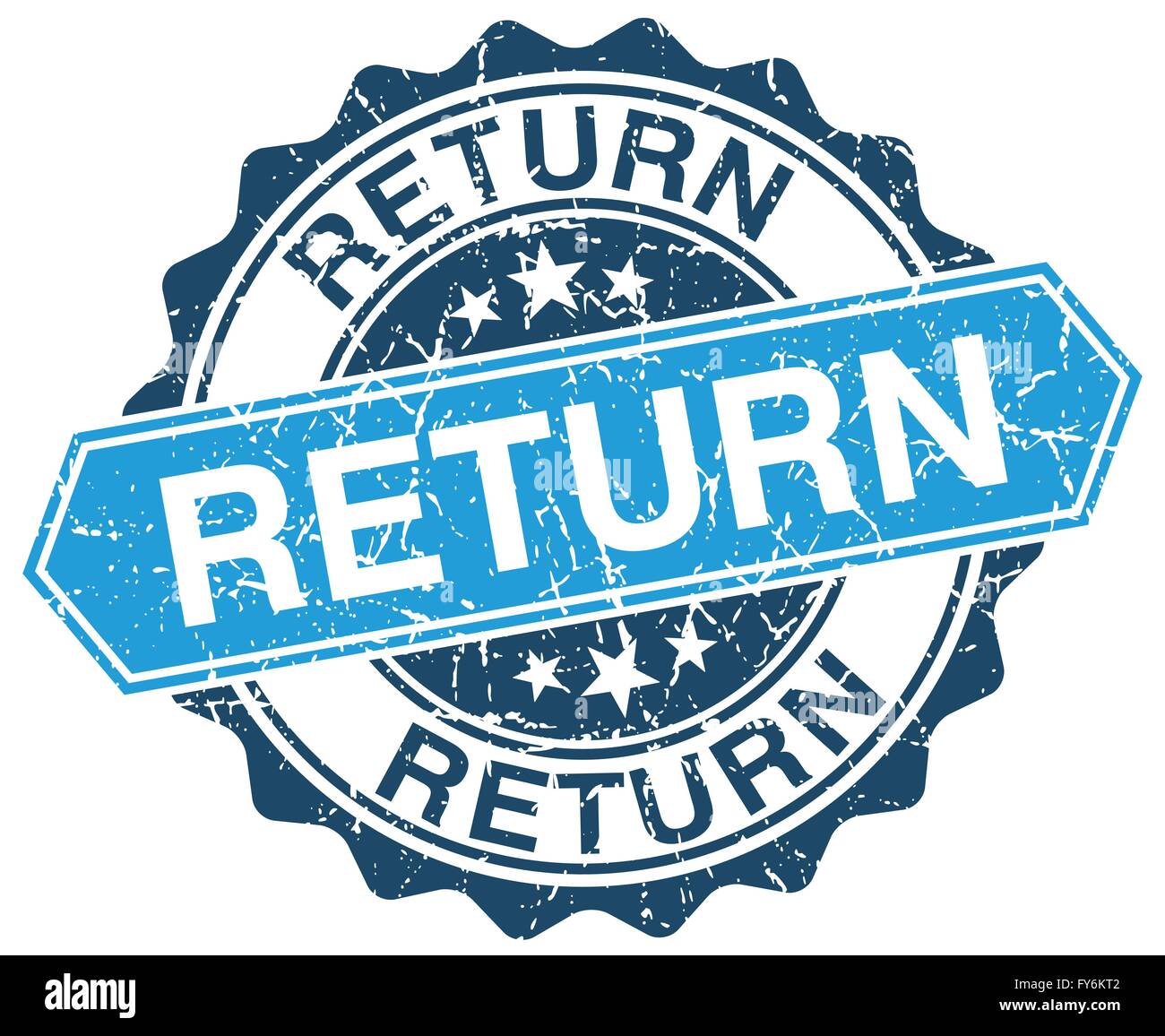 return blue round grunge stamp on white Stock Vector Image & Art - Alamy