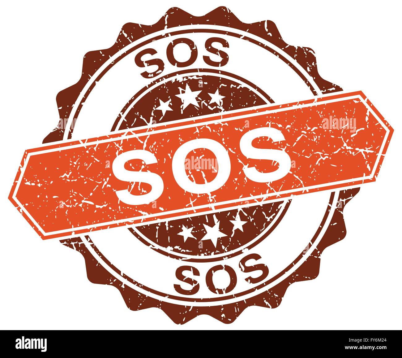 sos orange round grunge stamp on white Stock Vector Image & Art - Alamy