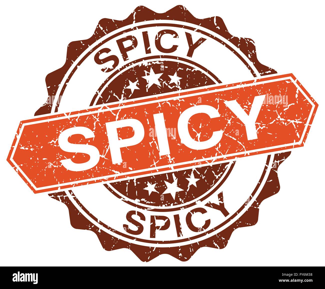 spicy orange round grunge stamp on white Stock Vector Image & Art - Alamy