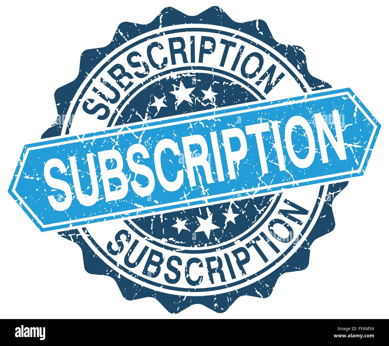subscription blue round grunge stamp on white Stock Vector Image & Art ...
